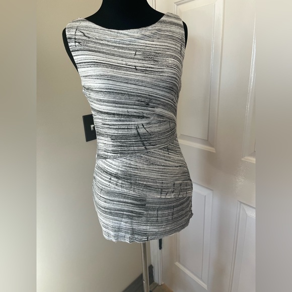 Tops | Top Fun Tiered Sleeveless Shirt S No Tags Graywhite | Poshmark